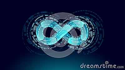 Devops Software Development Operations Infinity Symbol. Programmer Administration System Life ...