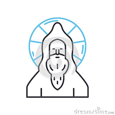 Devotee Line Icon, Outline Symbol, Vector Illustration, Concept Sign ...