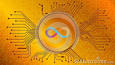 Dfinity Internet Computer ICP Cryptocurrency Token Symbol In Circle ...