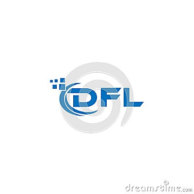 DFL Letter Logo Design On White Background. DFL Creative Initials ...