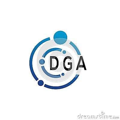 DGA Letter Logo Design On White Background. DGA Creative Initials ...