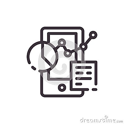 Chart And Graph In Phone Icon. Cartoon Vector | CartoonDealer.com ...