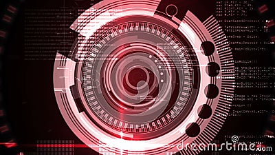 Dial Interface in Black and Red Stock Video - Video of animation ...