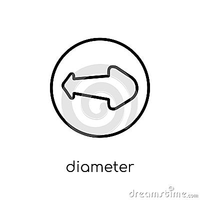 Diameter Icon From Geometry Collection. Vector Illustration ...
