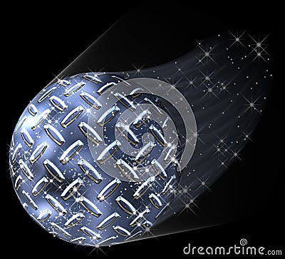 Diamond Plate Planet Comet Stock Photography - Image: 3197592