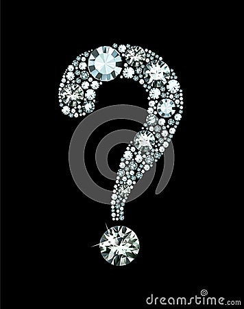 Diamond Question Mark Stock Photo - Image: 34892300