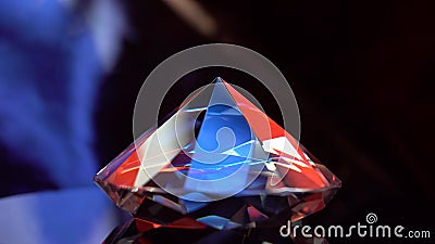 Diamond Rotating on a Surface and Flickering in Rays of Light Stock ...