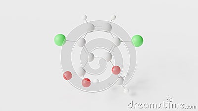 Dicamba Molecule 3d, Molecular Structure, Ball And Stick Model ...