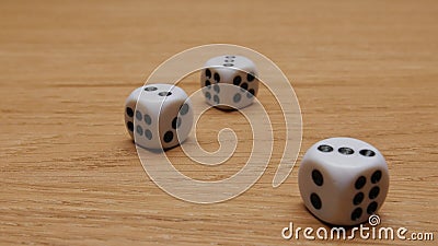 Dice Rolling on the Table. Close-up. Stock Video - Video of addiction ...