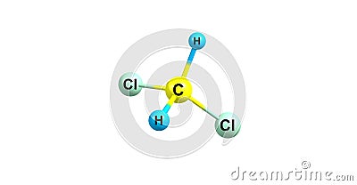 Dichloromethane Molecular Structure Isolated On White Royalty-Free ...