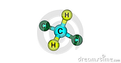 Dichloromethane Molecular Structure Isolated On White Royalty-Free ...