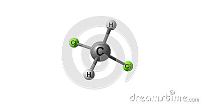 Dichloromethane Molecular Structure Isolated On White Royalty-Free ...