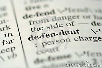 Dictionary Word - Defendant Stock Photos - Image: 5354963