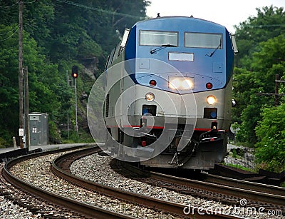 Diesel Electric Passenger Train Locomotive Stock Photo - Image: 3408950