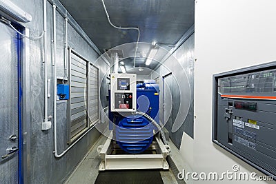 Diesel Generator For Backup Power In Room Royalty-Free Stock Photo ...