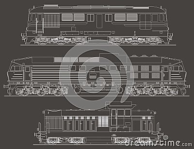 Diesel Locomotives Vector Side View Stock Photography | CartoonDealer ...