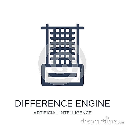 Difference Engine Icon. Trendy Flat Vector Difference Engine Ico ...