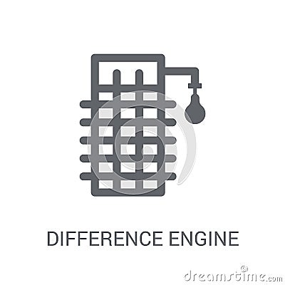 Difference Engine Icon. Trendy Difference Engine Logo Concept On Vector ...
