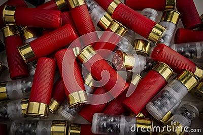 Pile Of Difference Type Of Shotgun Shell , Can Be Used As A Background ...
