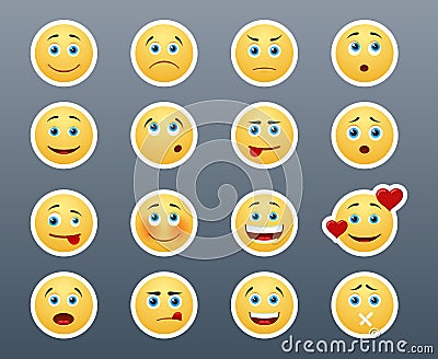 Different Emotions Smileys Stock Illustration - Image: 52875471