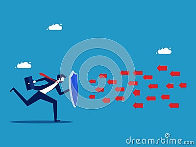 Different Ideas Or Opposite Trends. Running Businessman Holding A ...