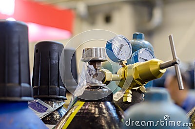 Different Propane Tanks, Gas Cylinders Royalty-Free Stock Photo ...