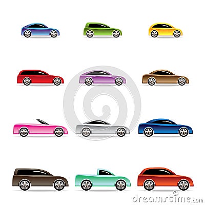 Different Types Of Cars Icons Cartoon Vector | CartoonDealer.com #11811725