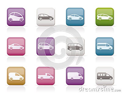 Different Types Of Cars Icons Cartoon Vector | CartoonDealer.com #18997727