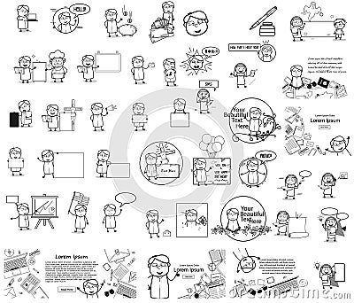 Different Types Of Priest Monk Character - Set Of Concepts Vector ...