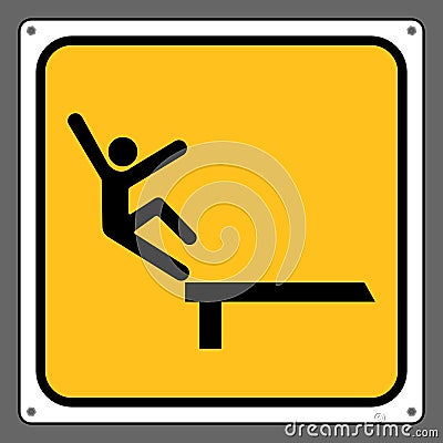 Different Types Of Warning Signs, Beware Of Falling From A Height ...