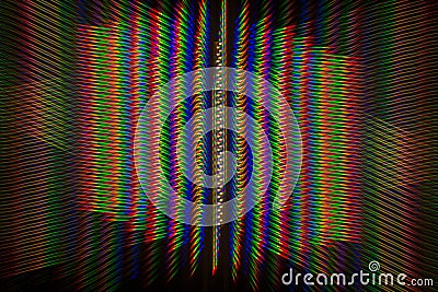 Diffraction Of Light From The LED Lamp On The Grating Royalty-Free ...