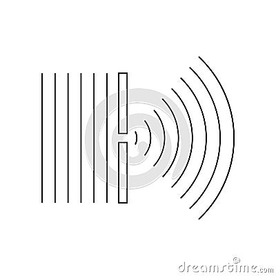 Diffraction Of Light Waves Diagram. Cartoon Vector | CartoonDealer.com ...