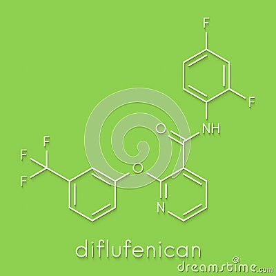 Diflufenican Herbicide Molecule. Skeletal Formula. Stock Photography ...