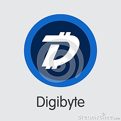 Digibyte - Cryptocurrency Logo. Cartoon Vector | CartoonDealer.com ...