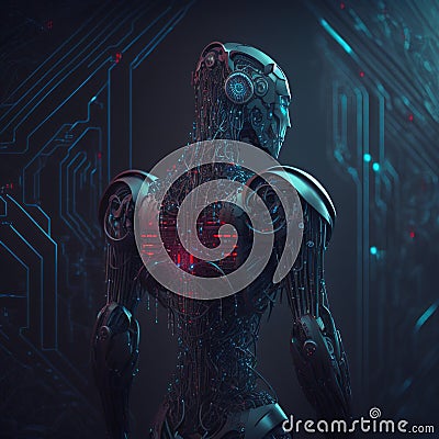 Digital Aesthetic With Cyber Bionic Network Wallpaper Stock ...