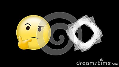 Digital Animation of Abstract Geometric Shape Spinning and Thinking ...