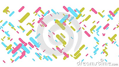 Digital Animation of Colorful Shapes Moving on White Background. CG ...