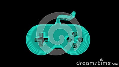 Digital Animation of Gaming Pad Icon. Stock Video - Video of gaming ...