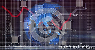 Digital Animation of Graphs Moving and Data Processing Against ...