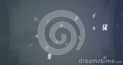 Digital Animation of Random Letters in the Alphabet and Numbers Moving ...