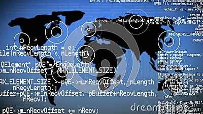 World Map with Blinking Location Indicators Stock Footage - Video of ...