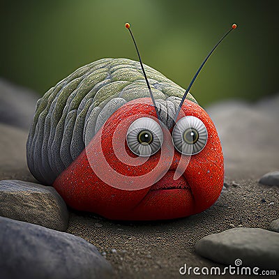 A Digital Art Depiction Of A Cute-looking Bug With Big Eyes, Delicate ...