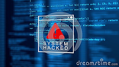 Digital Binary Code Data Breach. 4K Loop System Hacked Computer Error. Stock Video - Video of ...