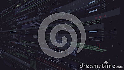 Digital Binary Programming Code, Coding Technology Networks And Data Flood, Background Of ...