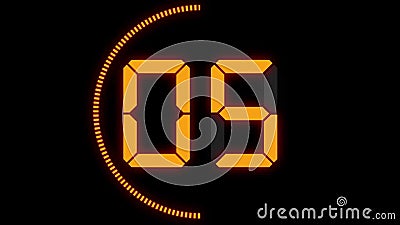 Digital Clock 10 Seconds Countdown Timer Animation Motion Graphics Stock Video - Video of ...