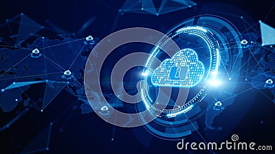 Digital Cloud Computing, Cyber Security, Digital Data Network Protection, Future Technology ...