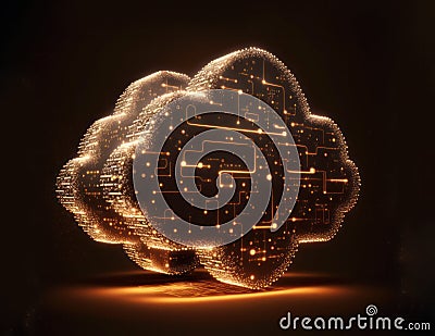 A Digital Cloud Made Of Circuit Board, Symbolizing The Vast Potential ...