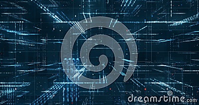 Digital Code Matrix Network Fly-through Stock Footage - Video of ...