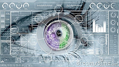 Technology Interface Computer Data Screen GUI Stock Video - Video of ...