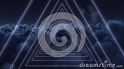 Digital Composite of a Continuous Triangle Stock Footage - Video of ...